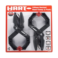 Hart 100mm Ratchet Hand Clamp - 2 Pack | Bunnings Warehouse