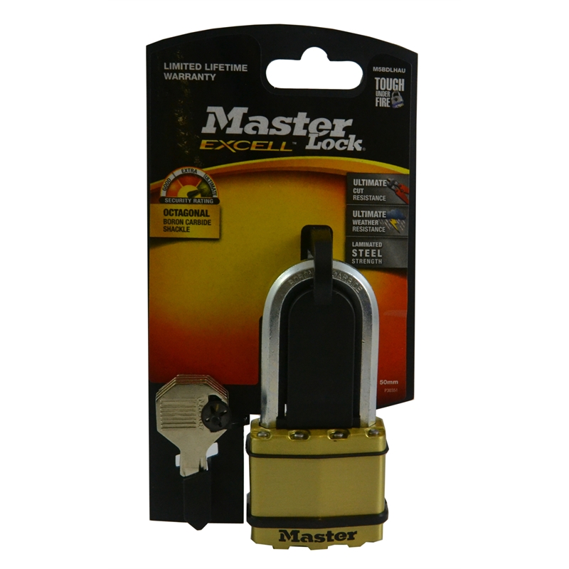 Master Lock 50mm Excell Long Shackle Padlock | Bunnings Warehouse