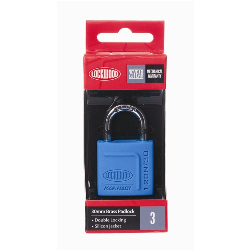 Lockwood 30mm Alloy Silicon Padlock | Bunnings Warehouse