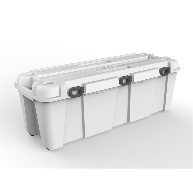 Ezy Storage 130L Bunker Heavy Duty Storage Tub White | Bunnings Warehouse