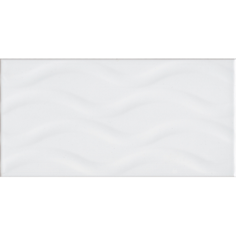 Johnson Tiles 400 X 200mm White Gloss Wave Ceramic Wall Tile 18 Pack