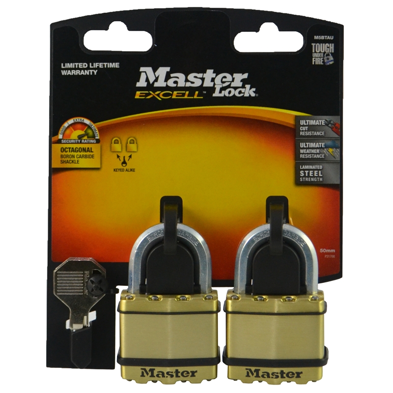 Master Lock 50mm Excell Padlock - 2 Pack | Bunnings Warehouse