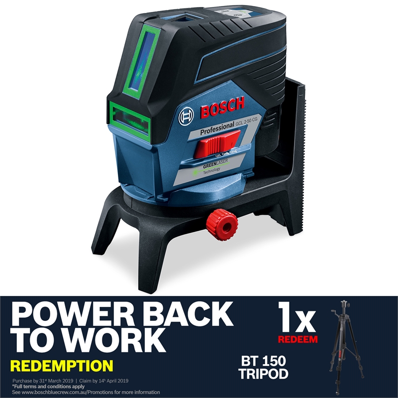 Bosch Blue GCL 2-50 CG 50m Green Beam Laser With Bluetooth