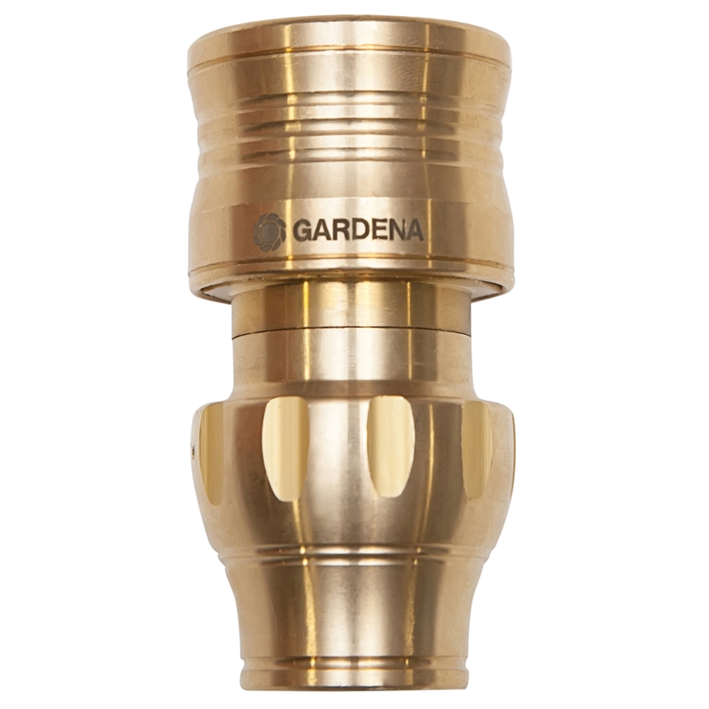 GARDENA 13mm Brass Water Stop Hose Connector | Bunnings Warehouse GARDENA 13mm Brass Water Stop Hose Connector | Bunnings Warehouse