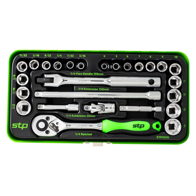 Supatool Premium 26 Piece 1/4" Drive Socket Set | Bunnings Warehouse