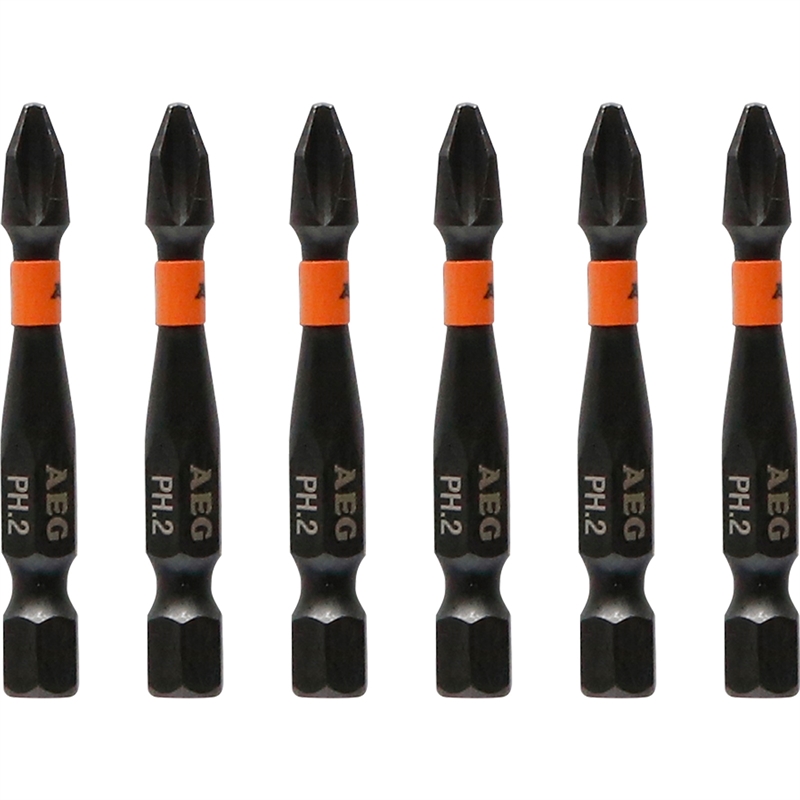 AEG 6 Piece Ballistic Series 50mm PH2 Impact Driving Set | Bunnings ...