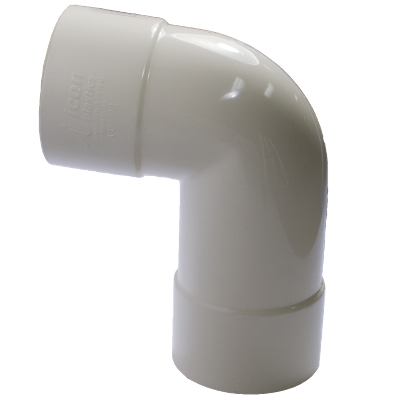 Icon Plastics 80mm Round PVC Socket Bend Downpipe | Bunnings Warehouse
